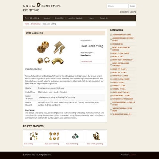 Brass sand casting | PDF