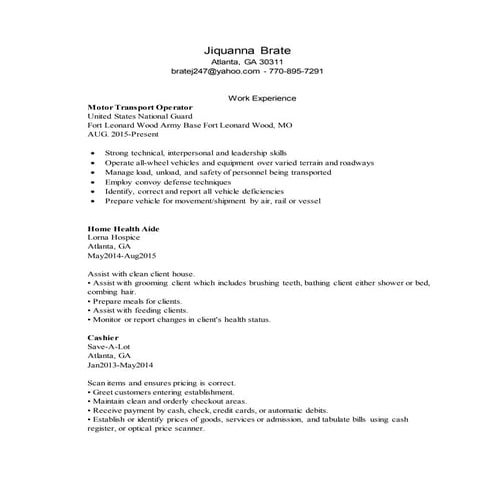 Joyce's Resume Adobe File | PDF