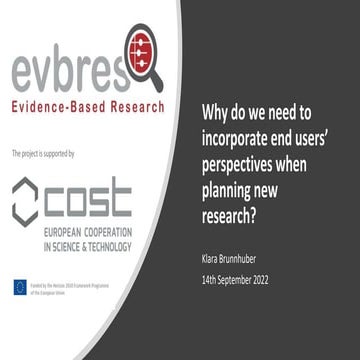 Why do we need to incorporate end users’ perspectives when planning new ...