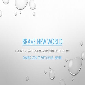 Brave New World | PPTX