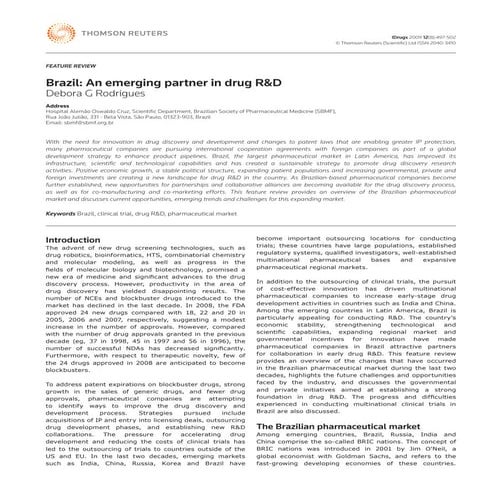 Emerging Markets Documentation for Drug Regulatory Affairs | PPTX