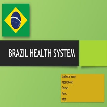 BRAZIL HEALTH SYSTEM powerpoint to showcase | PPTX