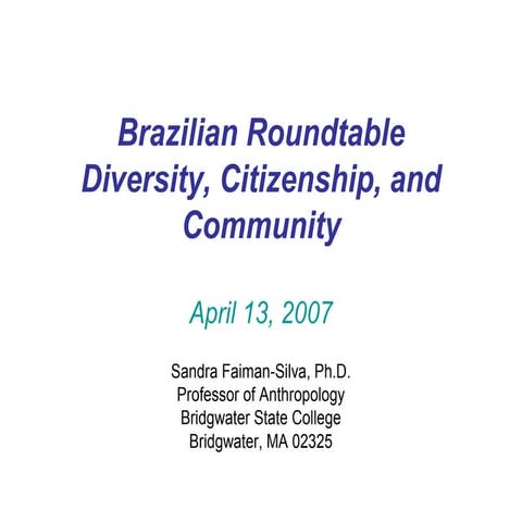 Afro latin@ presentation | PDF
