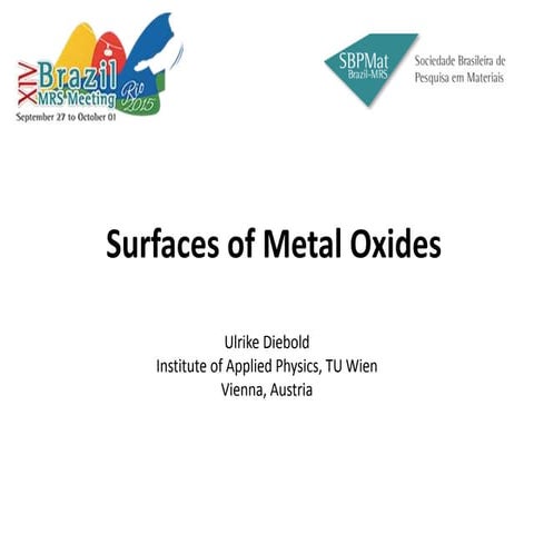 Surfaces of Metal Oxides. | PPTX