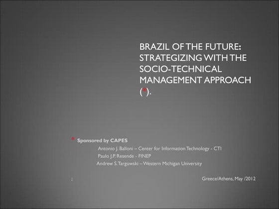 Brazil Of The Future 2 - BRAZIL OF THE FUTURE: STRATEGIZING WITH THE ...