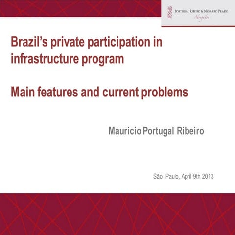 Brazil Private Participation Program in Infrastructure | PDF | Business ...