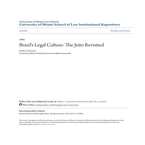 Brazils Legal Culture_ The Jeito Revisited.pdf