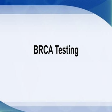 Brca testing | PDF