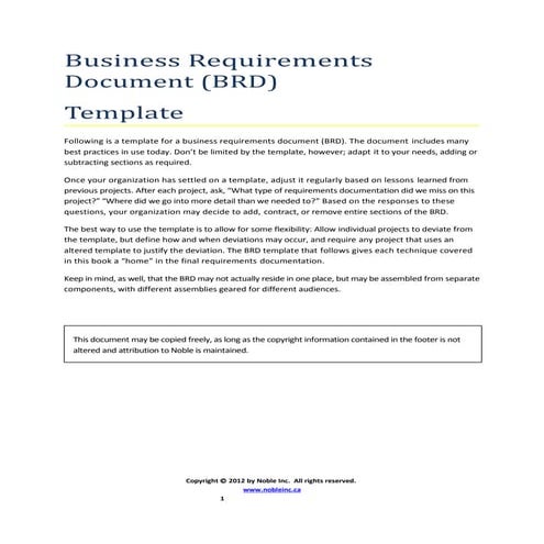 Brd template uml | PDF