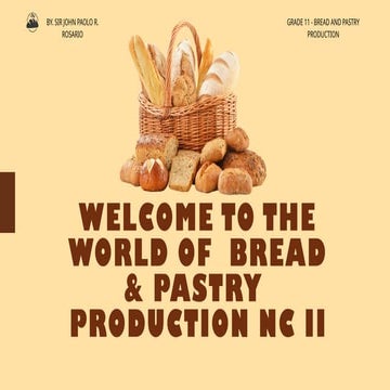 Tr bread and pastry production nc ii | PDF