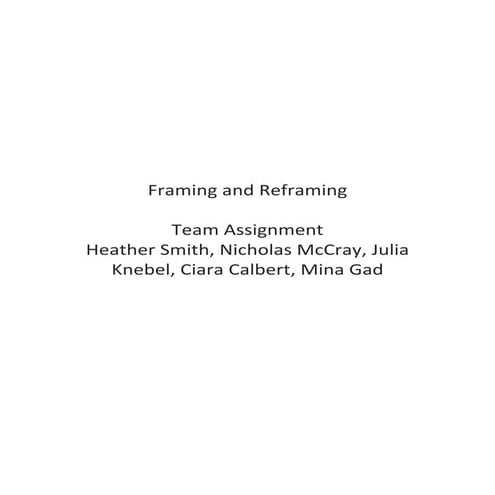 Framing and Reframing - Bread Project | PDF