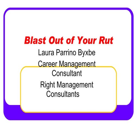 Break Out Of Your Rut | PPT