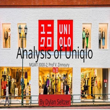Marketing and Managerial Breakdown Analysis of Uniqlo | PPTX