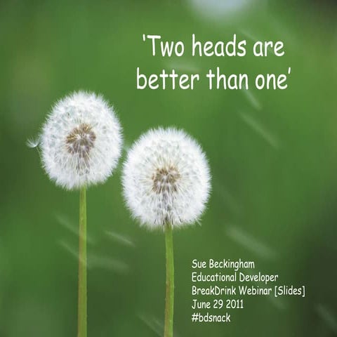 Two Heads Are Better Than One | PPTX