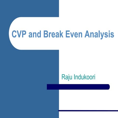 Break even analysis | PPT