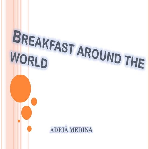 Breakfast around the world, italian food | PPTX