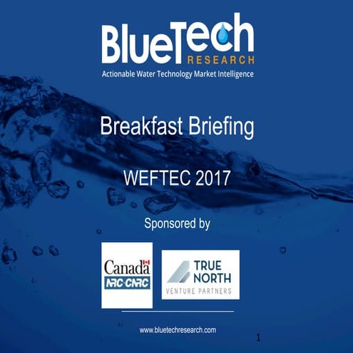 BlueTech Research Breakfast Briefing for WEFTEC 2017 | PDF