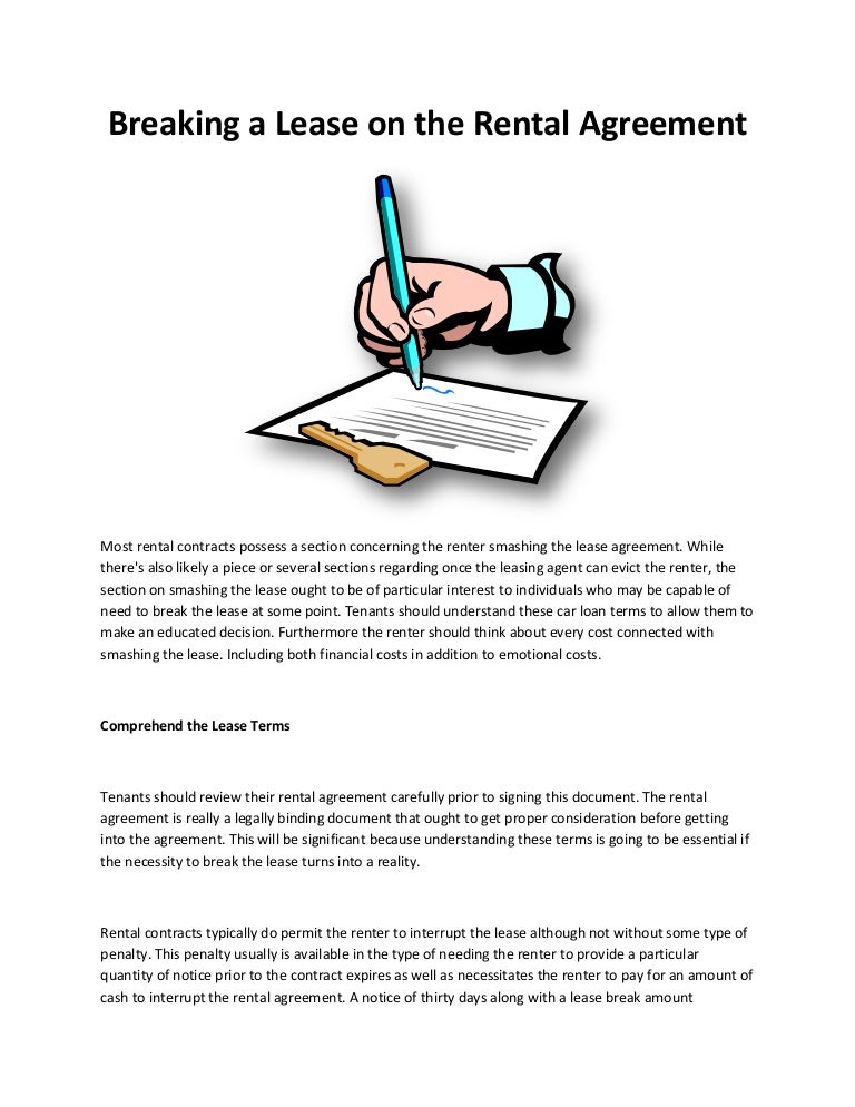 Breaking A Lease On The Rental Agreement breaking-a-lease-on-the-rental-agreement