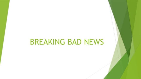 Breaking bad news powerpoint | PPT