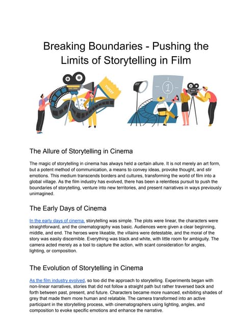 The Evolution of CGI and Its Influence on Storytelling | PDF