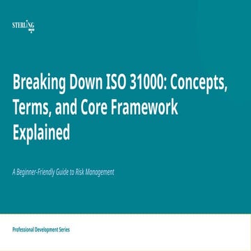 Comprehensive Guide to ISO 31000 Risk Management Principles and ...