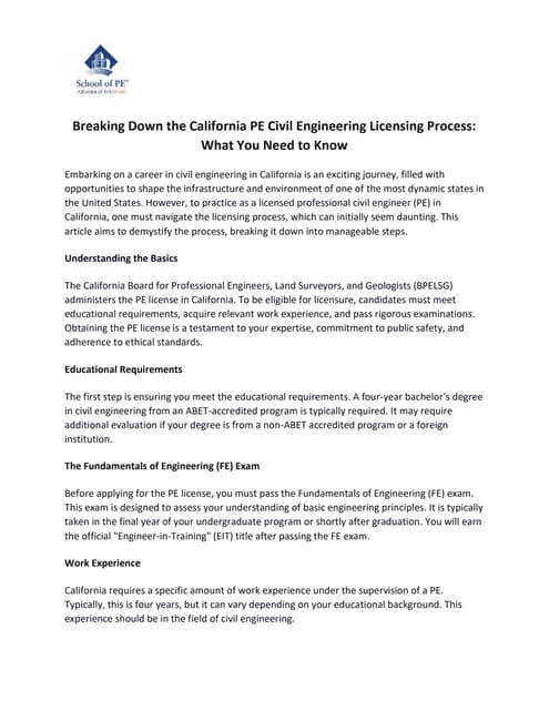 Things to Know Before Taking PE Civil Exam.docx