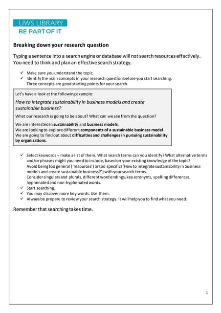 UWS Brief Guide to Harvard Referencing | PDF