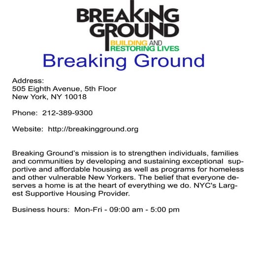 Breaking Ground | PDF