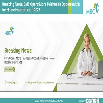 Breaking News- CMS Opens More Telehealth Opportunities for Home ...