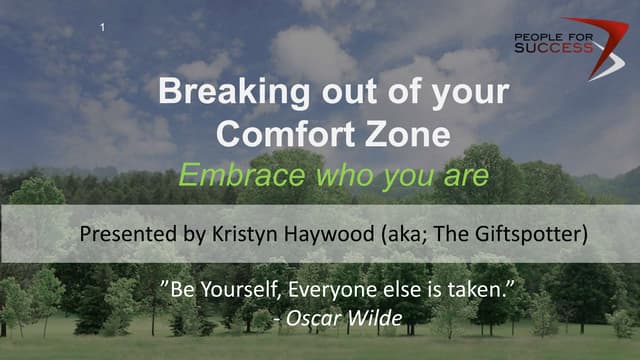 Step out of your comfort zone | PPT