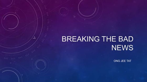 Spikes protocol for breaking bad news | DOC