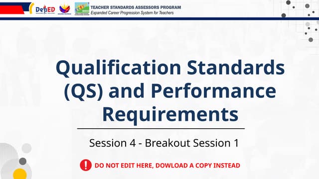 Guidelines for the reclassification and promotion to Master Teacher ...