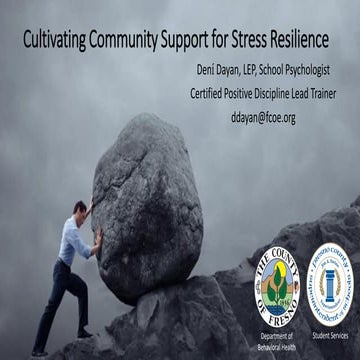 Cultivating Community Support for Stress Resilience | PPT
