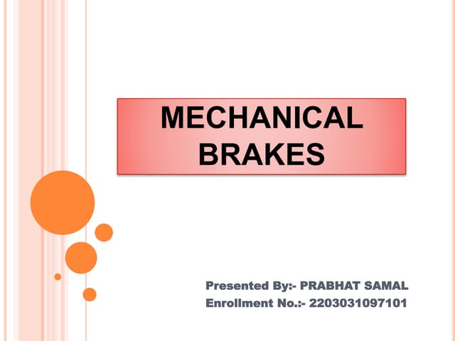 Working, Construction And Types of Band Brakes | PPTX