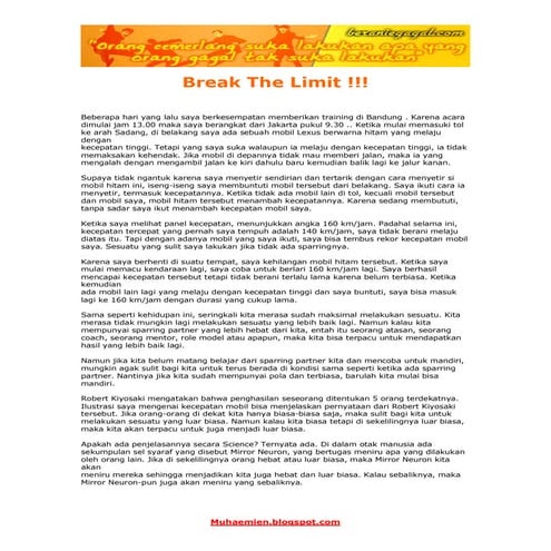 Break the limit !!! | PDF