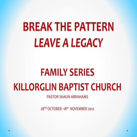 Break the Pattern | PPTX