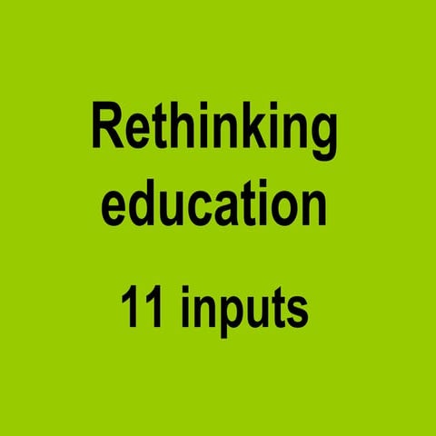 How can we rethink education? | PPT