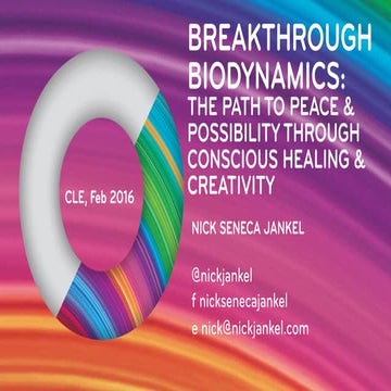 Breakthrough Biodynamics - The Pathway to Conscious Creativity, Healing ...