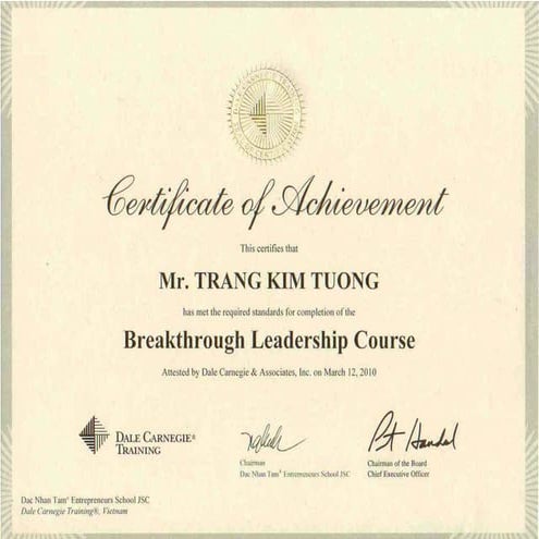 Breakthrough Leadership Course Certificate | PDF