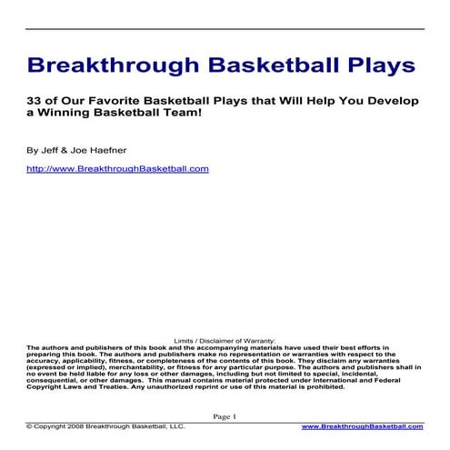 A Basic Introduction to Offensive Strategy in Basketball | PDF