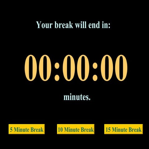 Break time for presentation | PPT