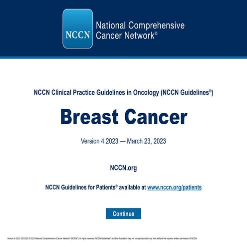 NCCN Guidelines Breast Cancer Version 5.2025