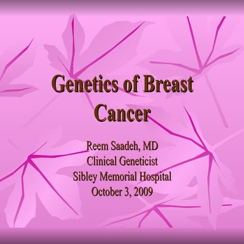 Genetics of Breast Cancer | PPT