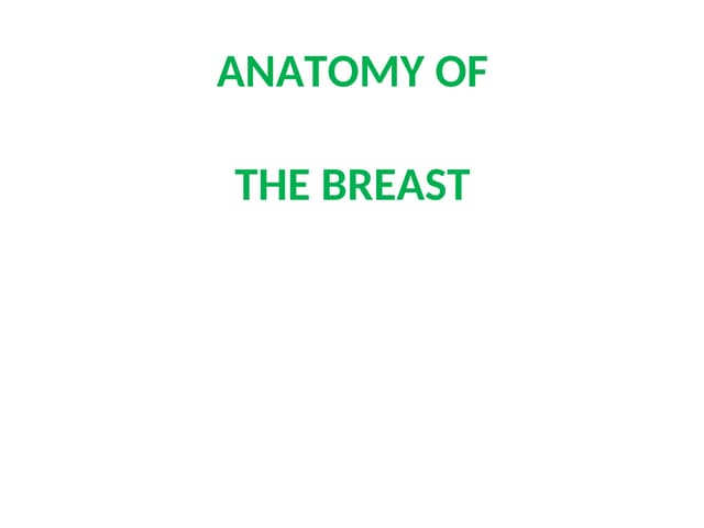 female breast anatomy and physiology | PPT