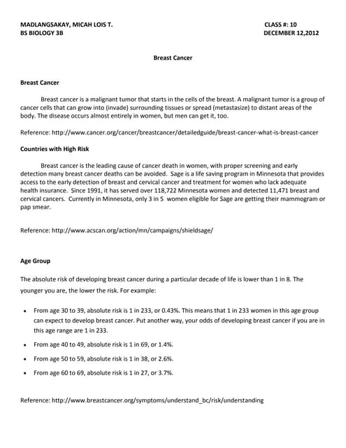 Breast Cancer Awareness Presentation | PPTX