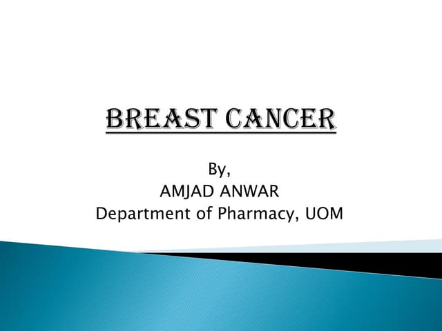 breast cancer pharmacotherapy | PPTX