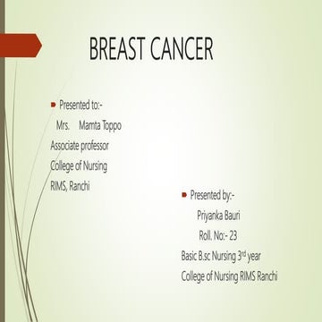 Breast cancer ppt