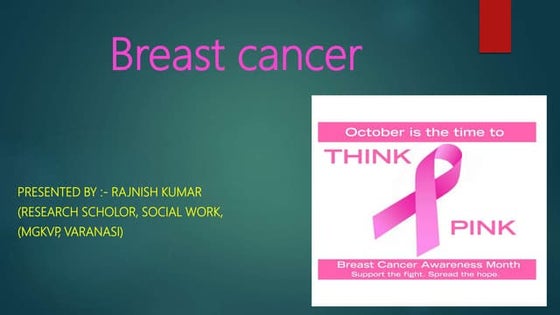 Biology Investigatory Project-Class XII-Breast Cancer | PPTX