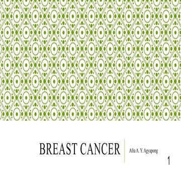 Breast cancer presentation slides for learning | PPT