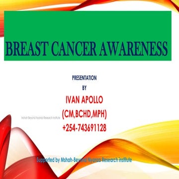 BREAST CANCER AWARENESS PRESENTED BY DR. IVAN.pptx